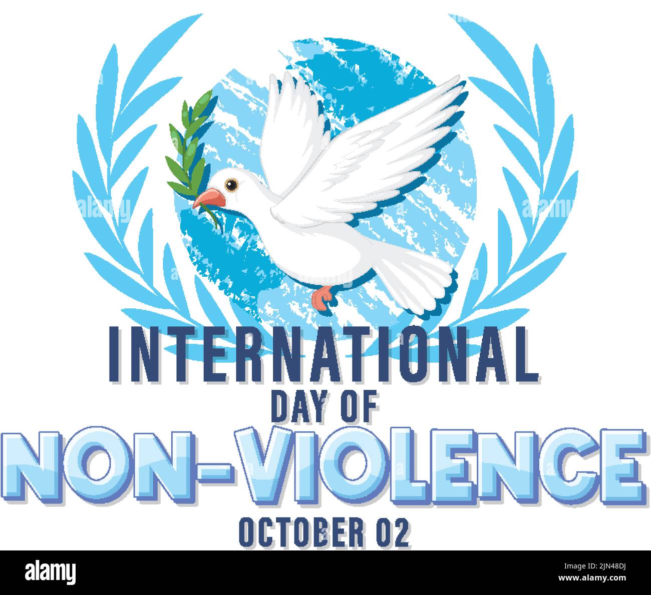 International Day of Non-Violence Poster Design illustration Stock ...