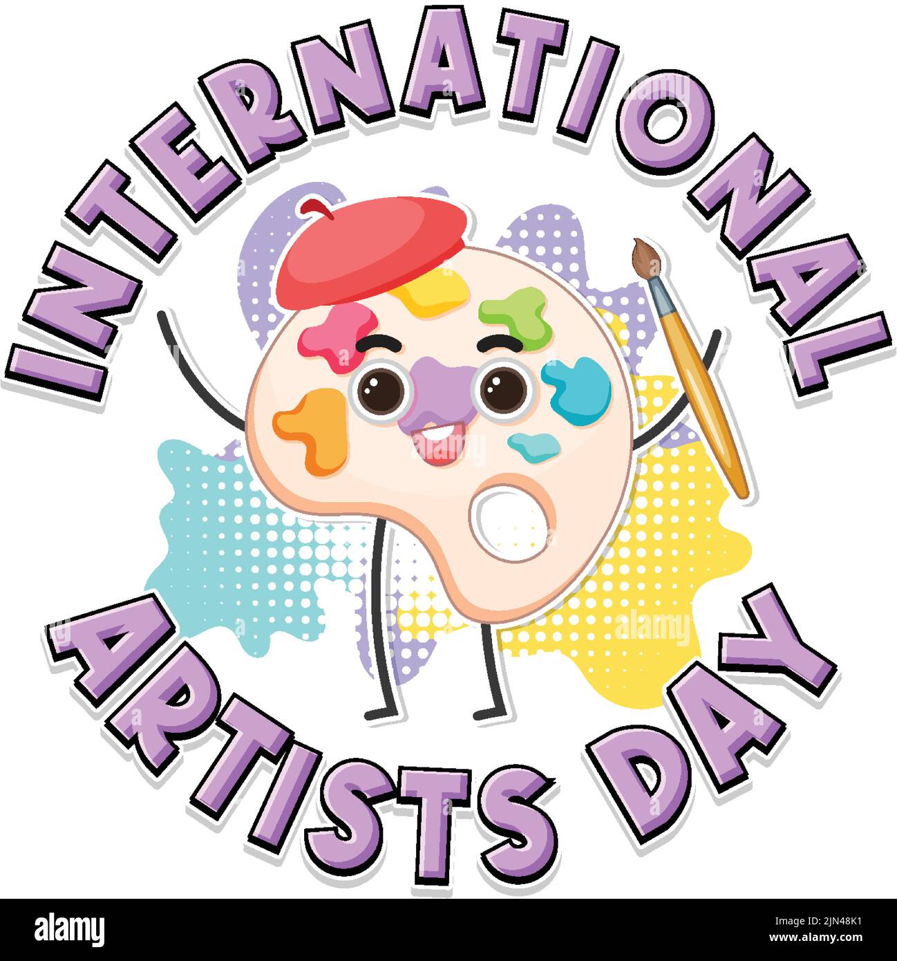 International Artists Day Banner Design illustration Stock Vector Image ...