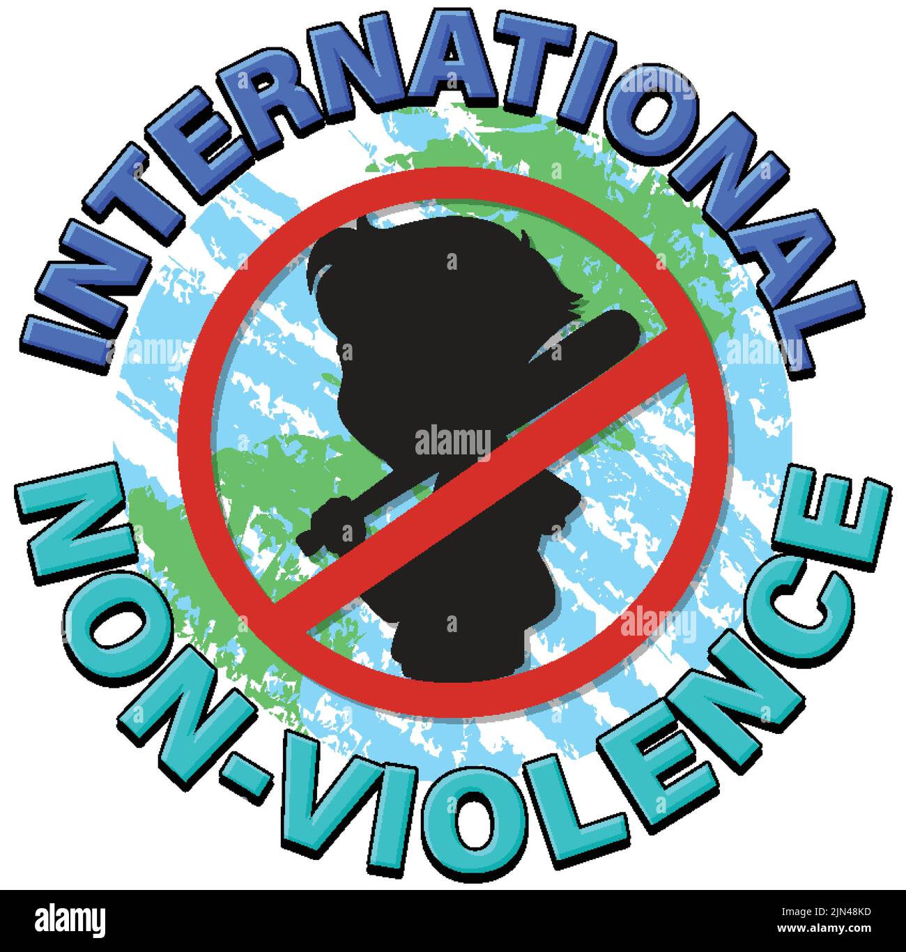 International Day of Non-Violence Poster Design illustration Stock ...
