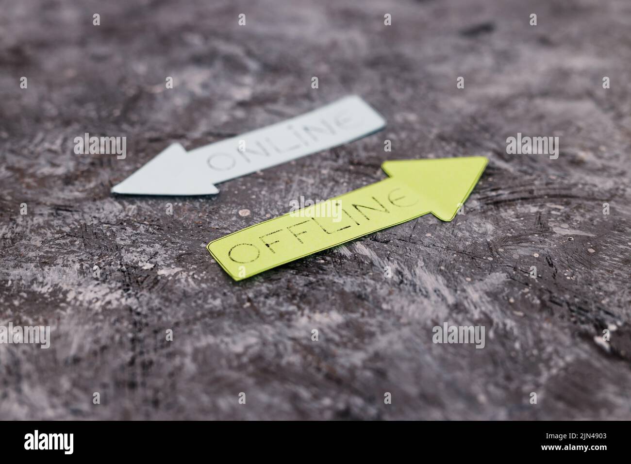 social media lifestyle or business model concept, Online and Offline ...