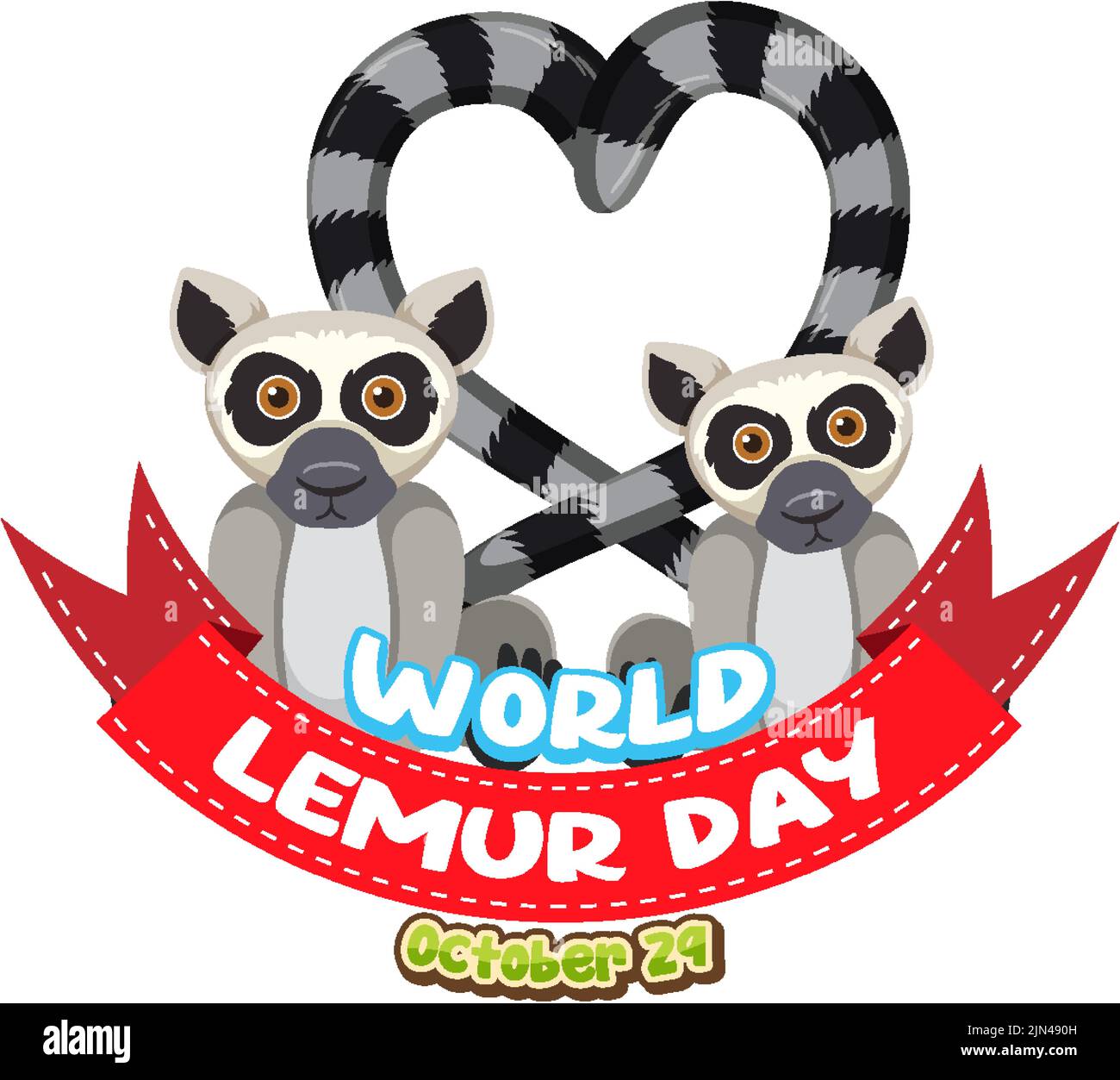 World Lemur Day Poster Design illustration Stock Vector Image & Art - Alamy
