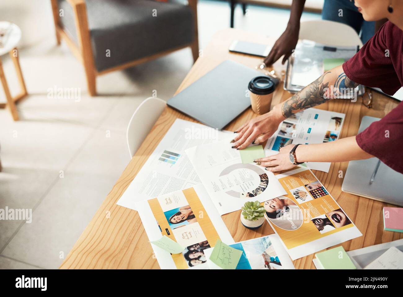 Lets move these two ideas around. two unrecognizable businesswomen ...