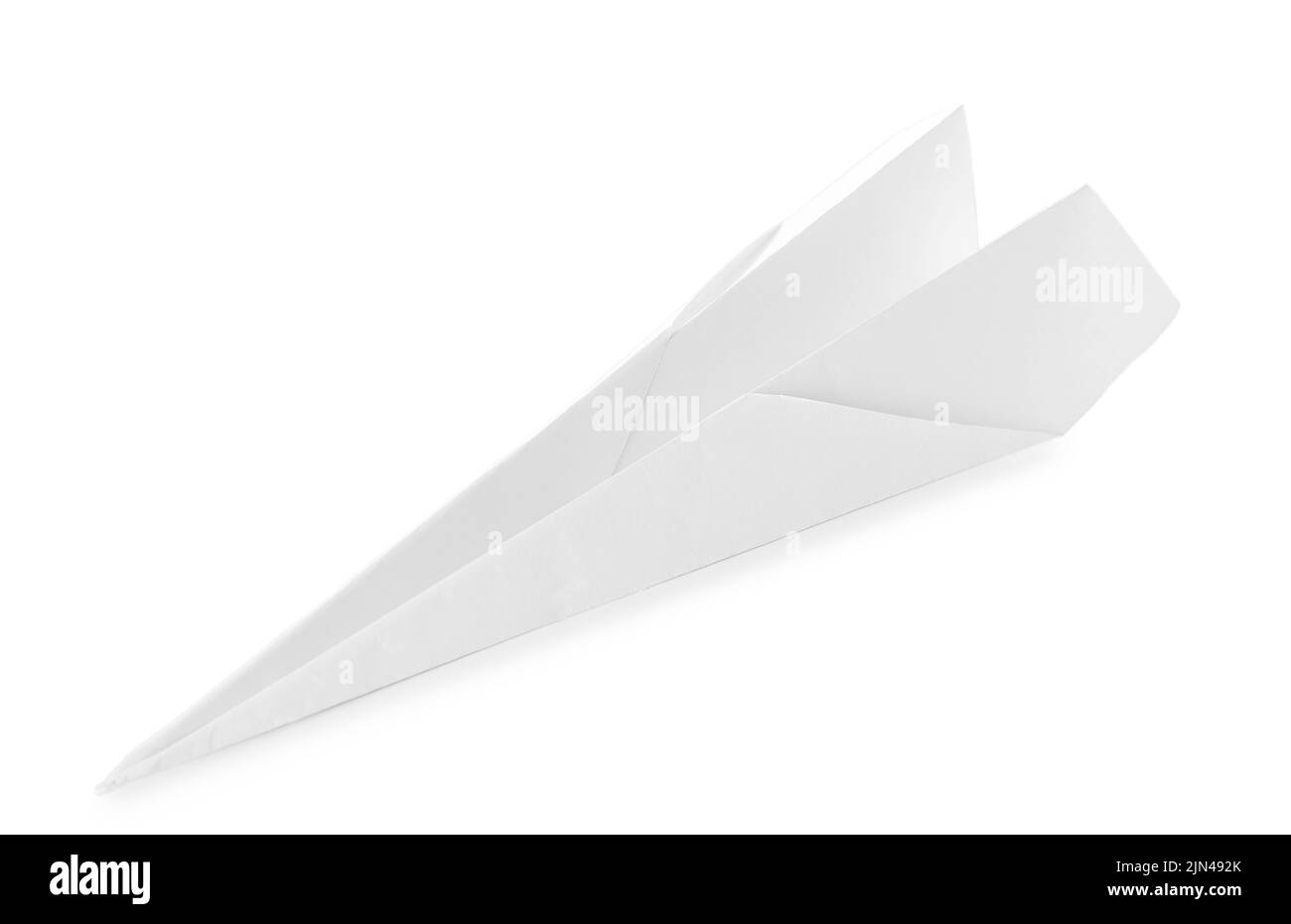 Paper plane on white background Stock Photo - Alamy