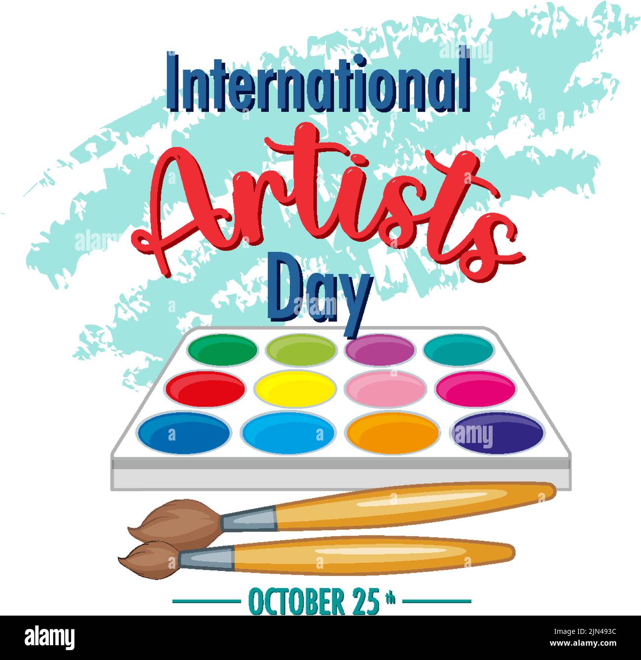 International Artists Day Poster Design illustration Stock Vector Image ...