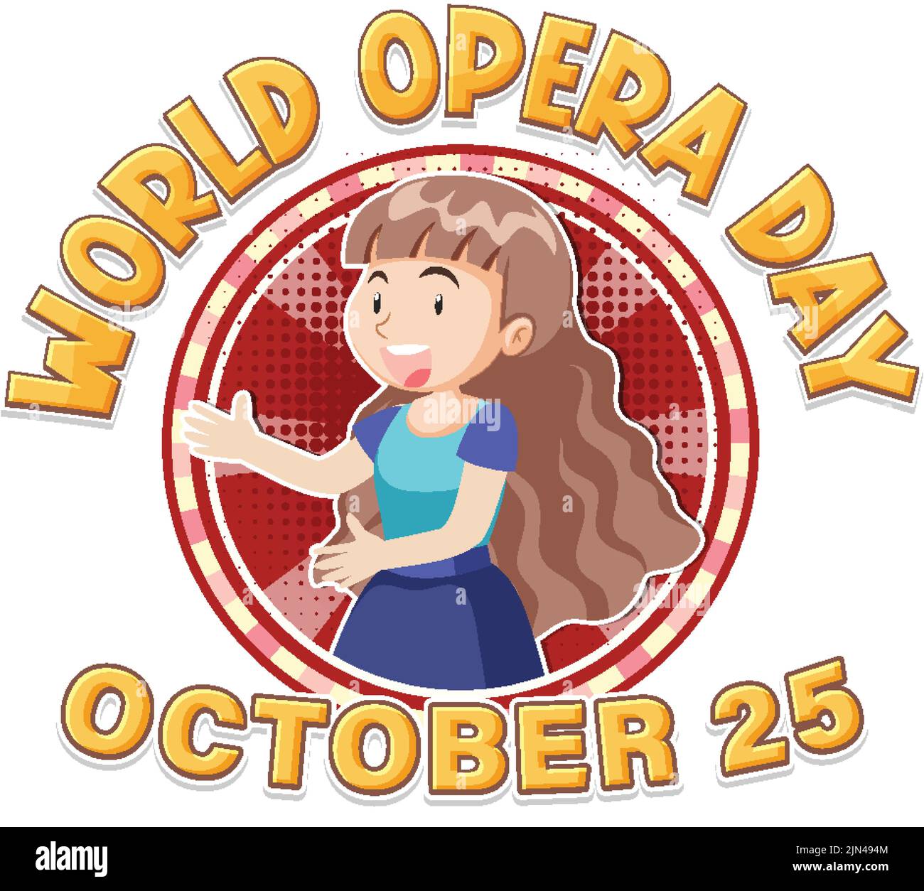 World Opera Day Banner Concept Vector illustration Stock Vector Image ...