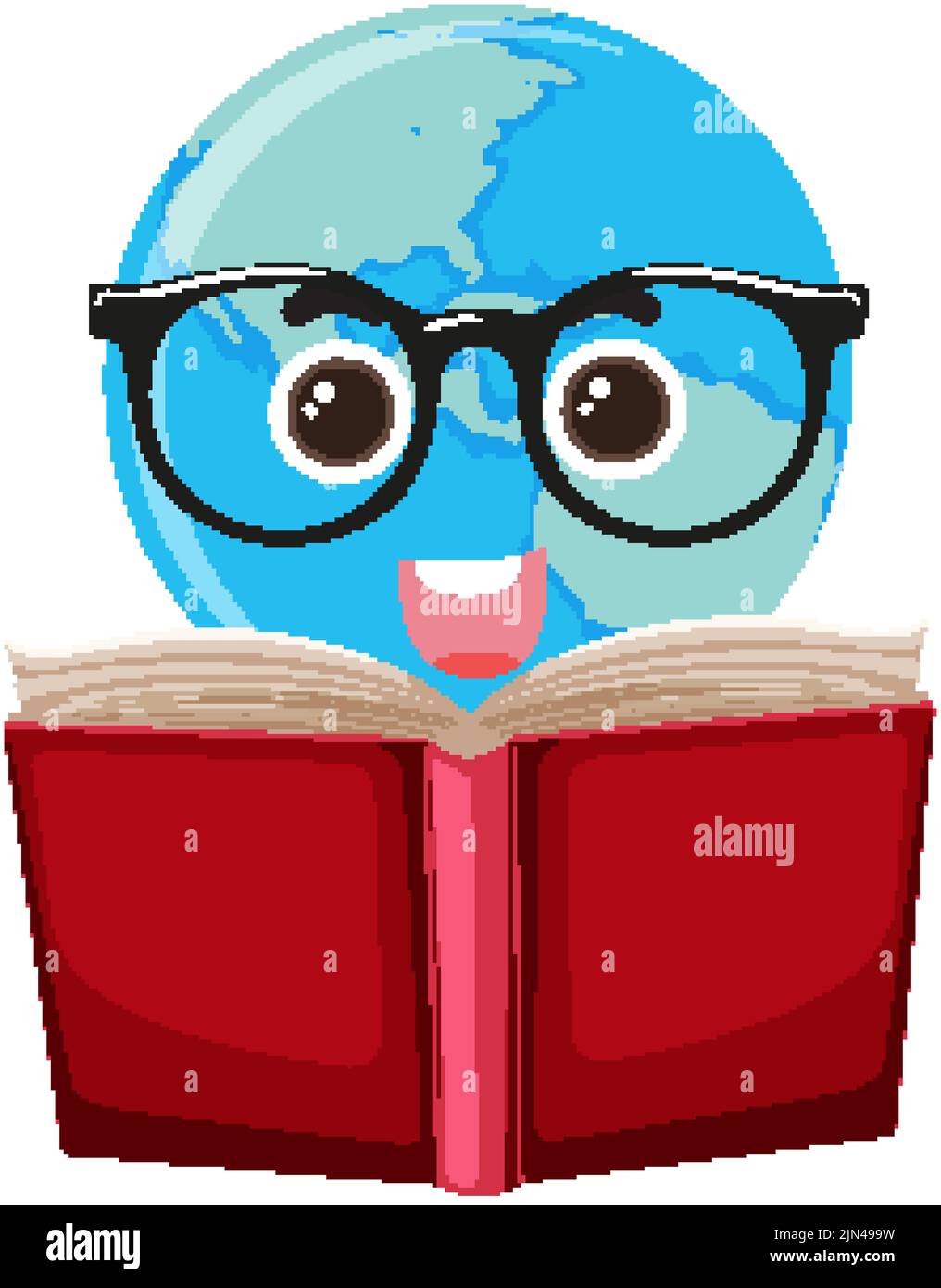 Earth globe reading book illustration Stock Vector Image & Art - Alamy