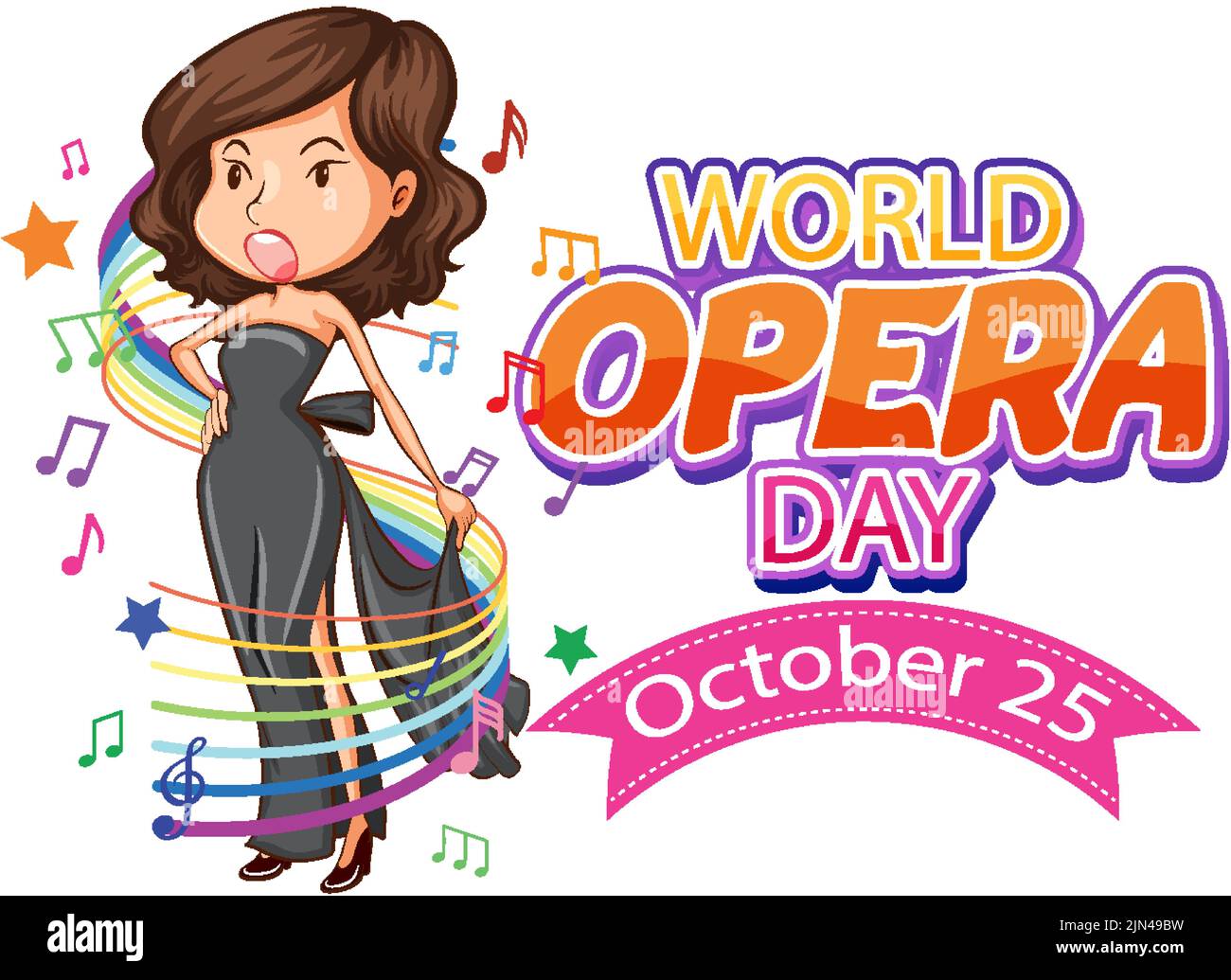World Opera Day Poster Design illustration Stock Vector Image & Art - Alamy