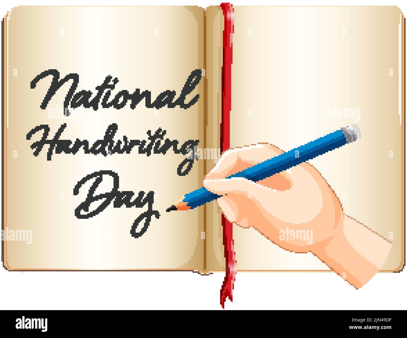 National Handwriting Day Concept illustration Stock Vector Image & Art ...