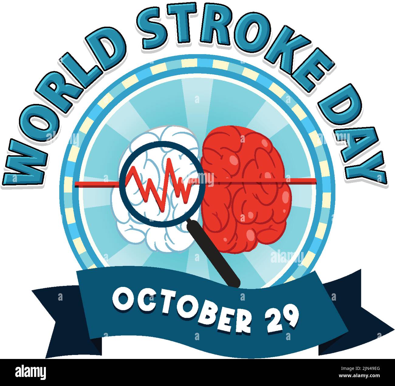 World Stroke Day Banner Design illustration Stock Vector Image & Art ...
