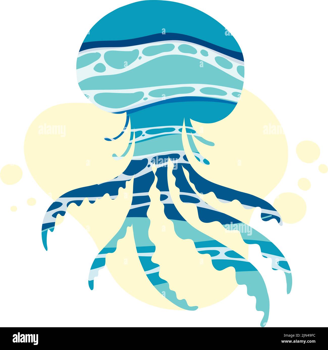 Jellyfish in cartoon style illustration Stock Vector Image & Art - Alamy