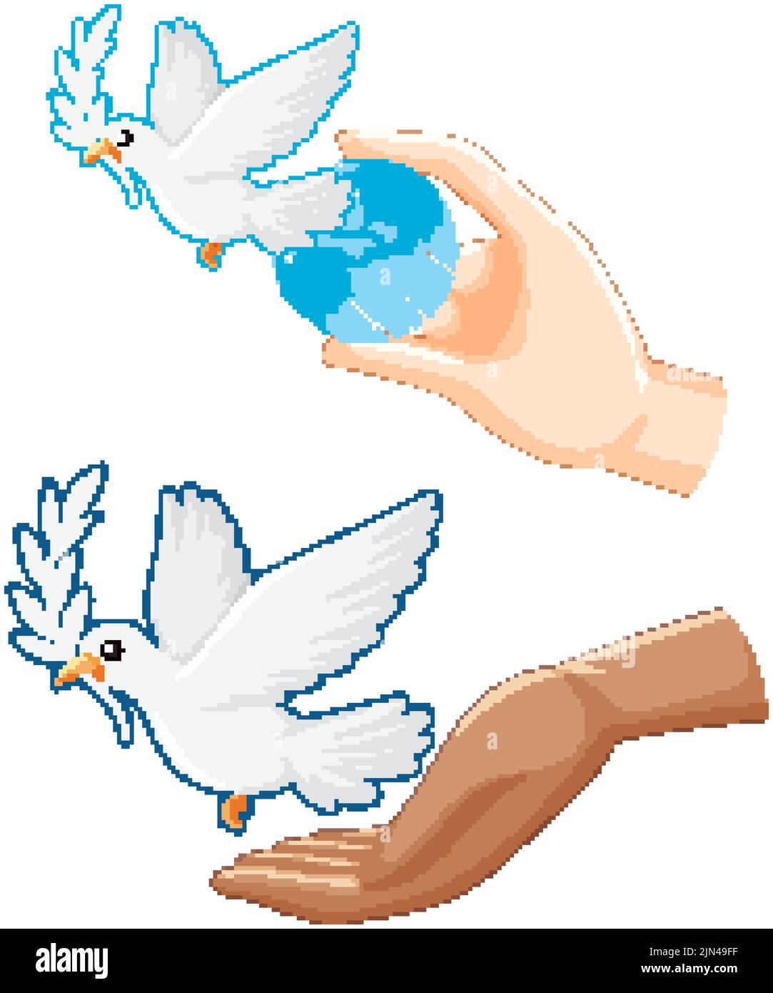 Symbols peace international day Stock Vector Images - Alamy