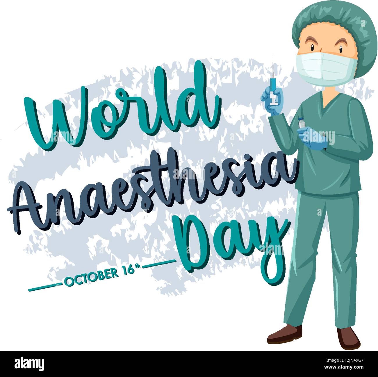 World Anaesthesia Day Banner Design illustration Stock Vector Image ...