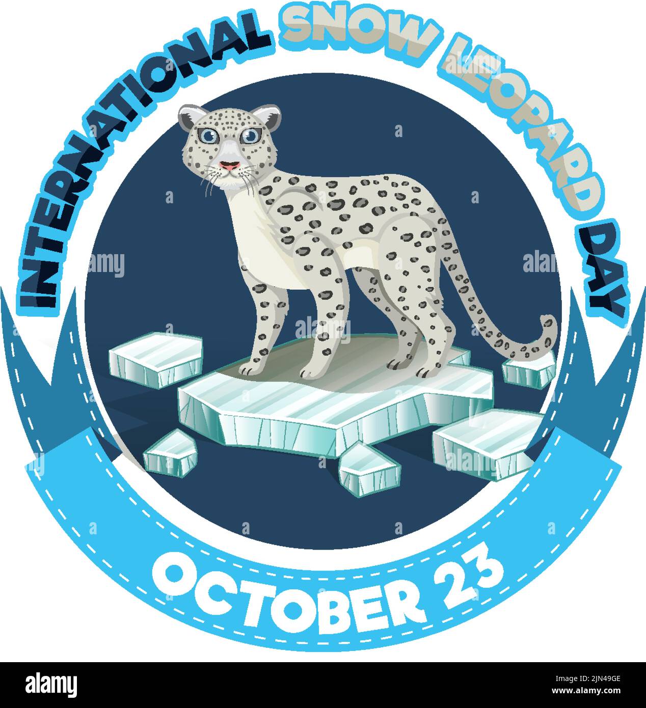 International snow leopard day illustration Stock Vector Image & Art ...