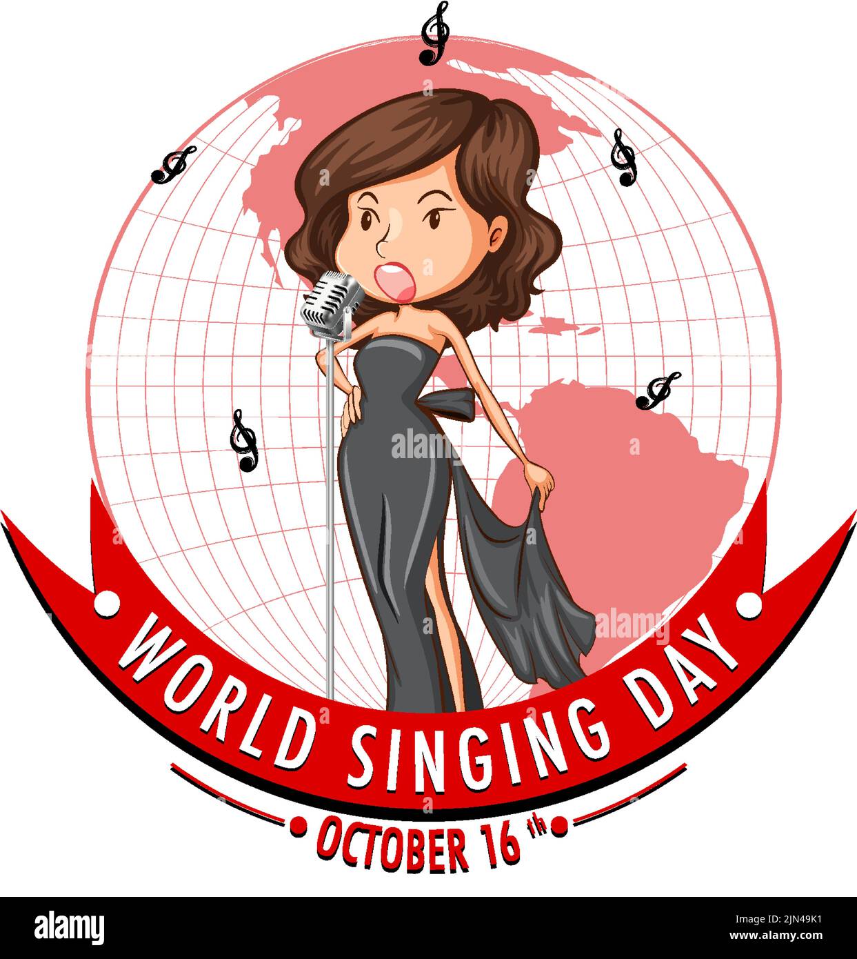 Singer sing day of song Stock Vector Images - Alamy