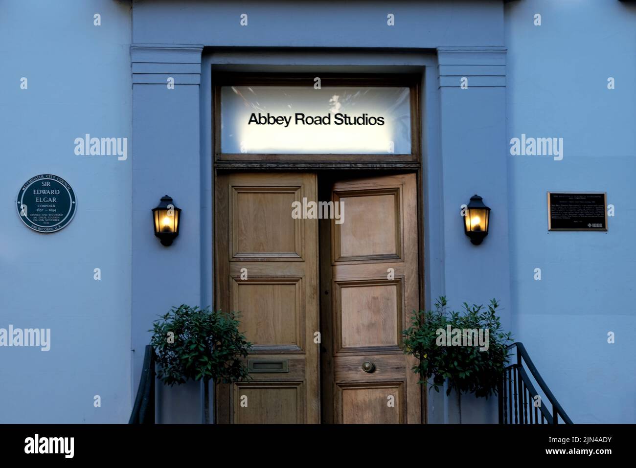 London, UK, 8th Aug, 2022. Abbey Road Studios sign - where the Beatles ...