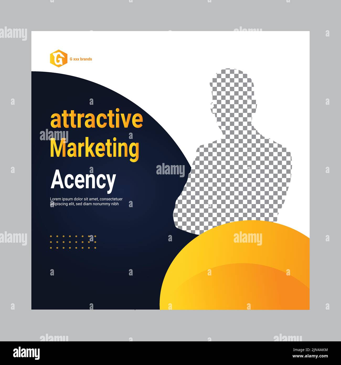 Design white square web banners for social media with place , diagonal ...