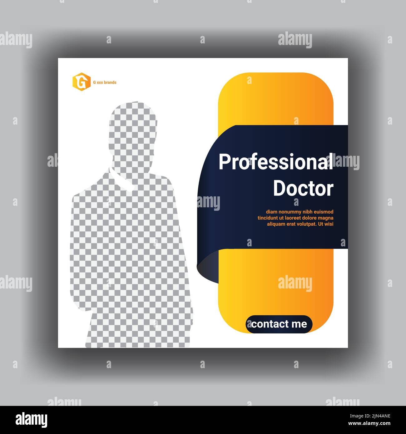 Design white square web banners for social media with place , diagonal ...