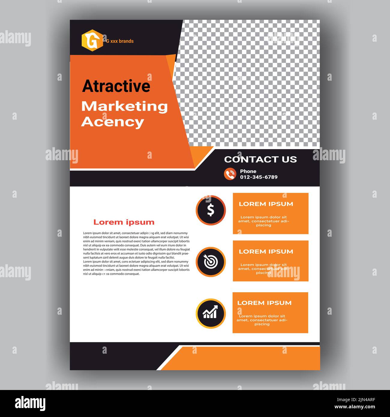 flyer pamphlet brochure cover design layout space, vector illustration ...