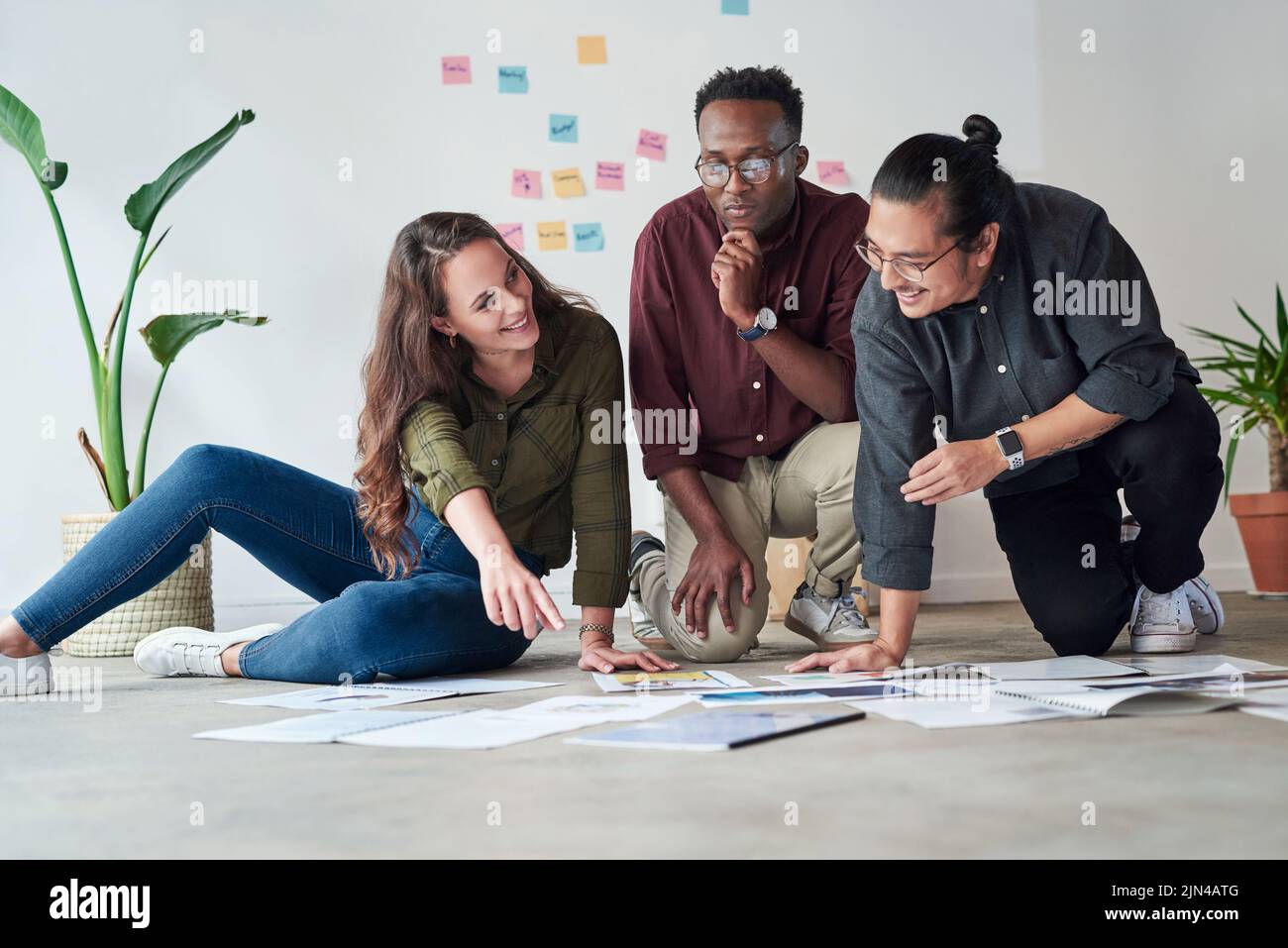 Combining ideas and plans for combined success. Full length shot of a ...