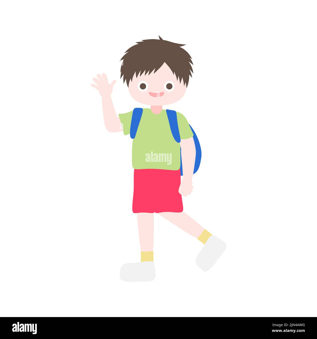 School wave to friends Stock Vector Images - Alamy