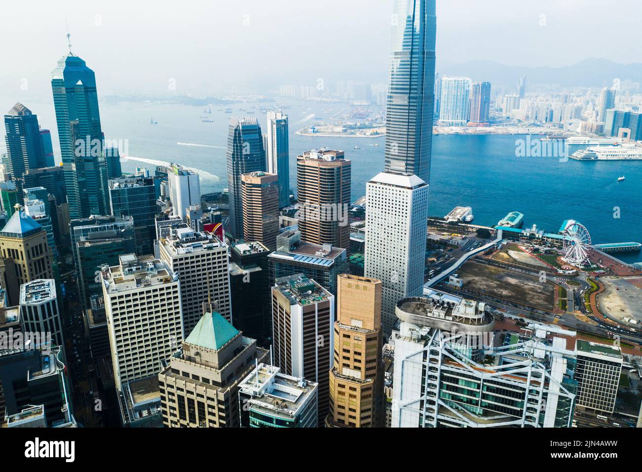 Aerial view of office blocks hi-res stock photography and images - Alamy