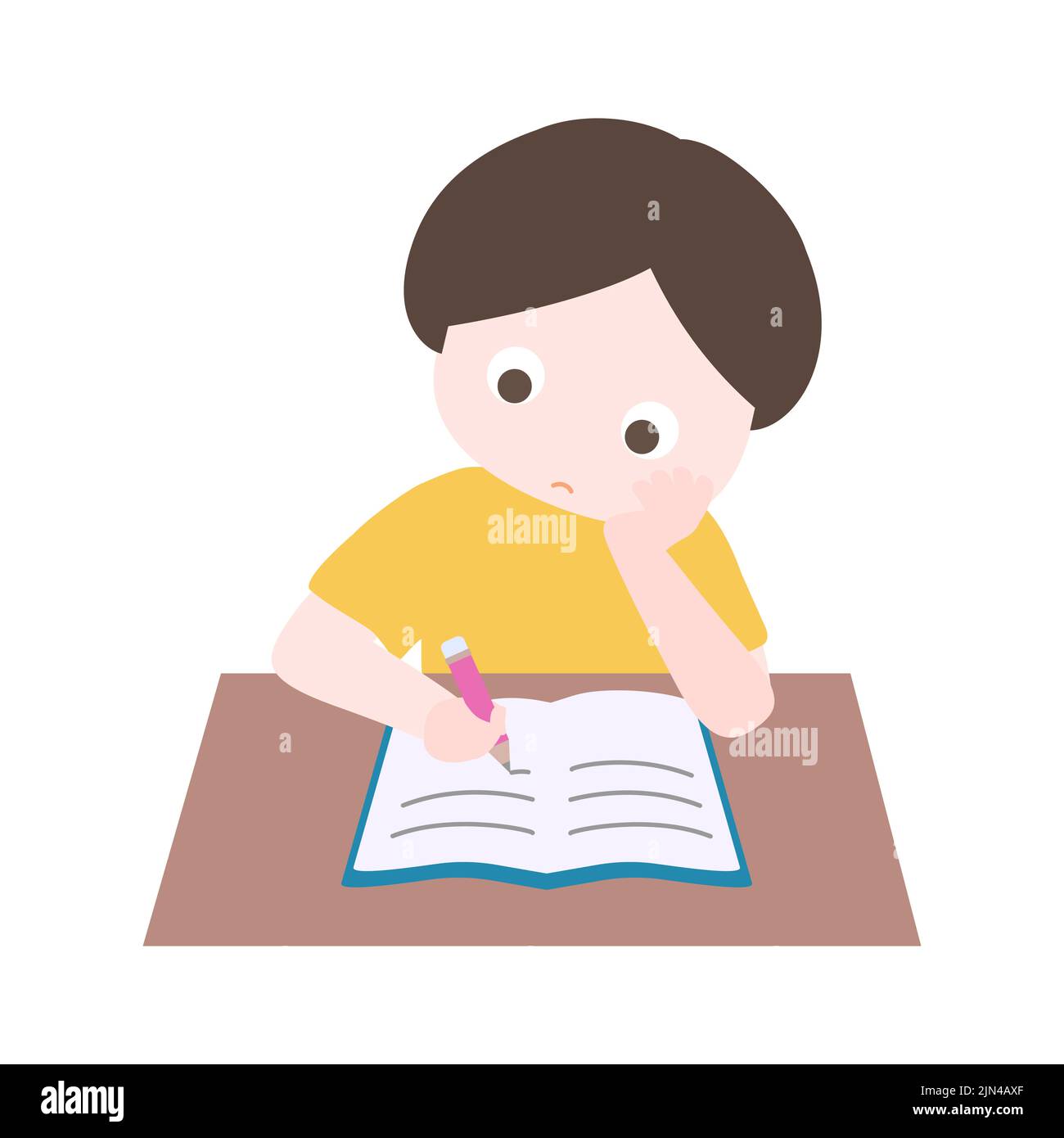 Boy laughing reading book Stock Vector Images - Alamy