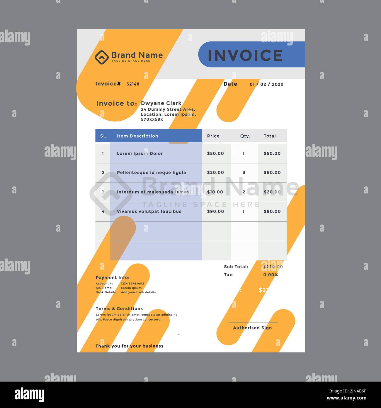Creative minimal invoice hi-res stock photography and images - Alamy