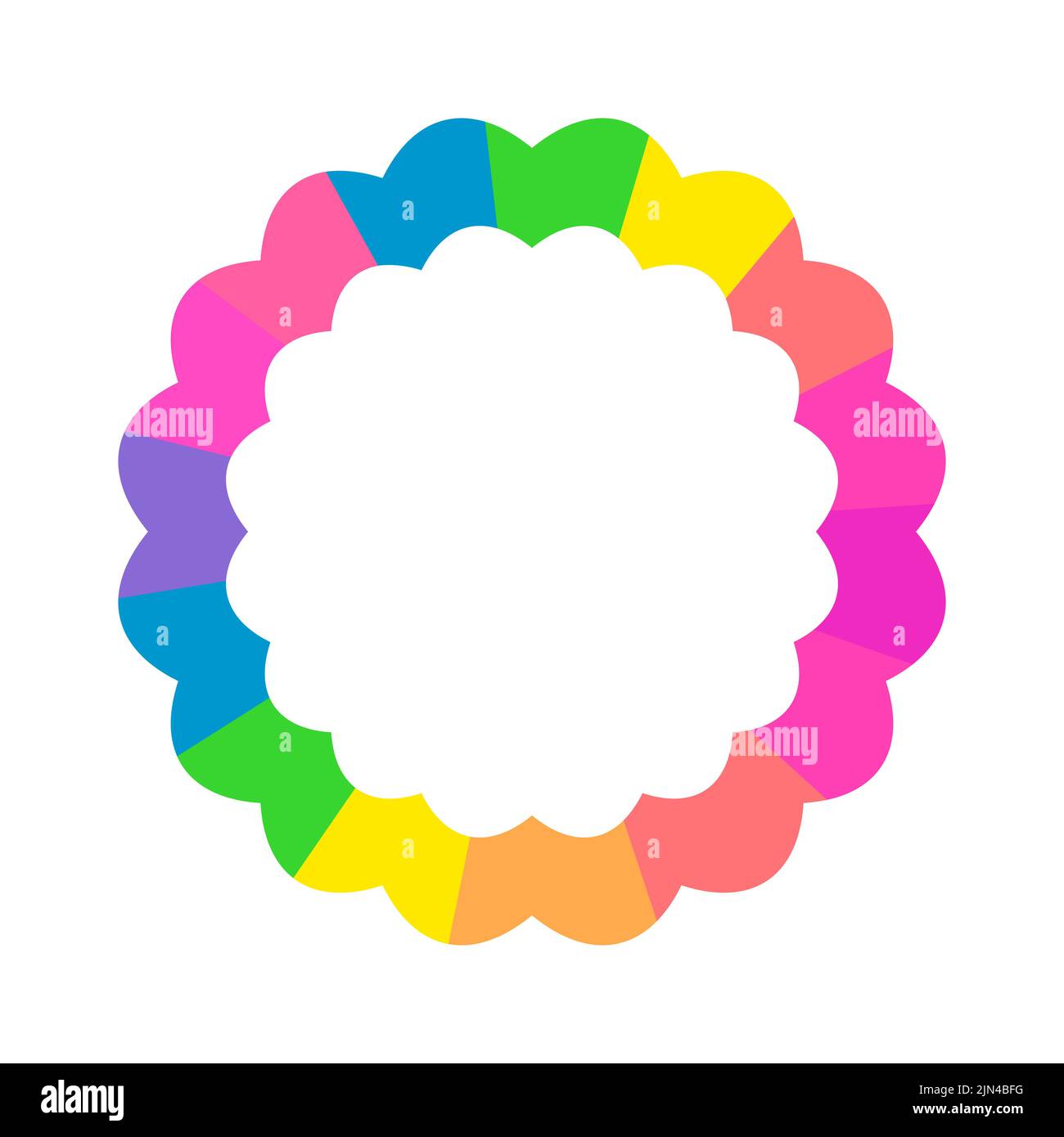 Vector rainbow circle border frame hi-res stock photography and images ...