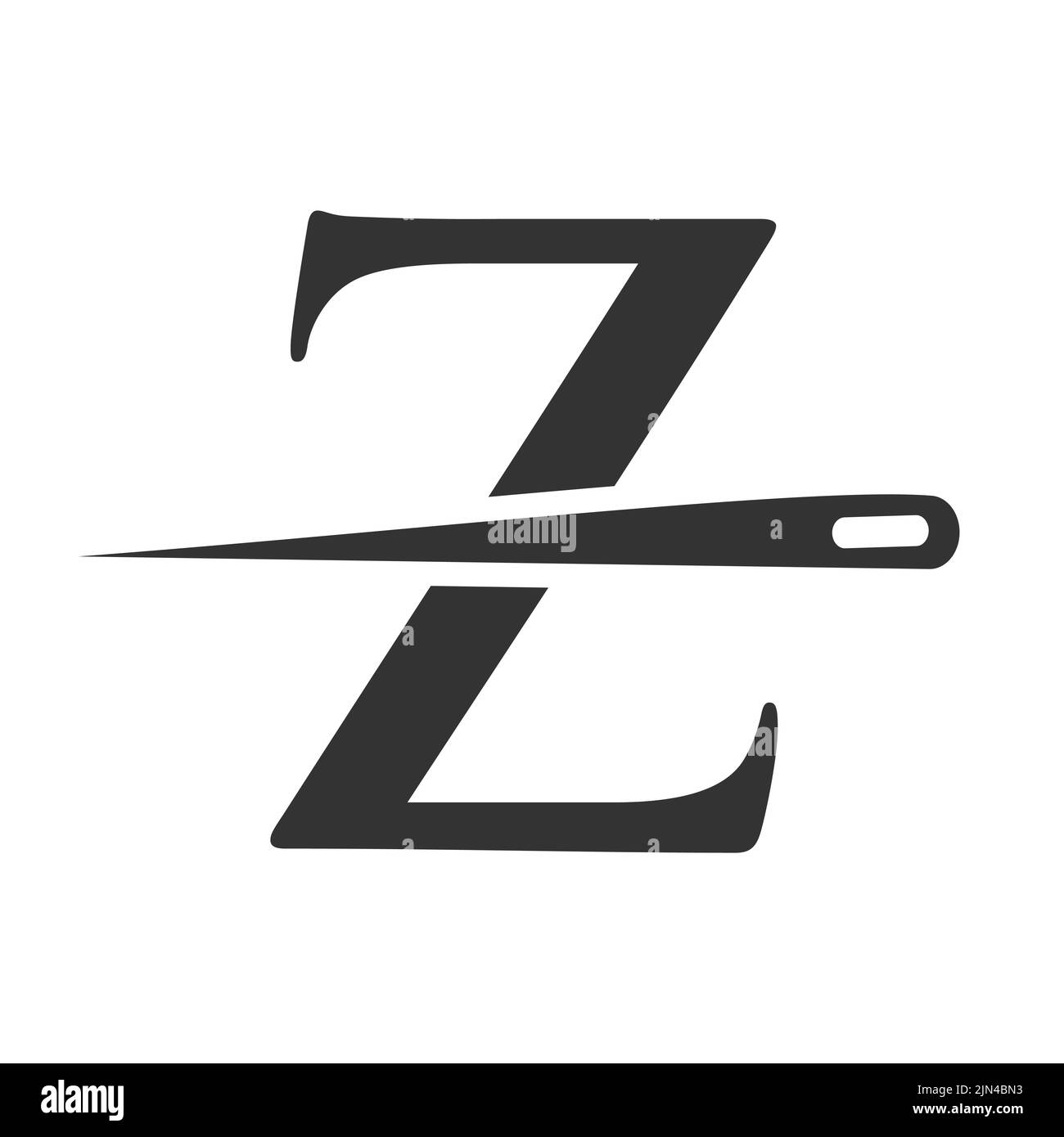 Initial Letter Z Tailor Logo, Needle and Thread Combination for ...