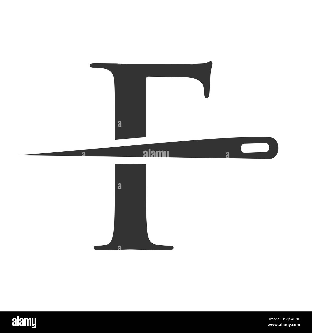 Initial Letter F Tailor Logo, Needle and Thread Combination for ...