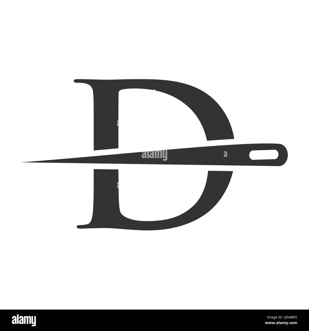 Initial Letter D Tailor Logo, Needle and Thread Combination for ...