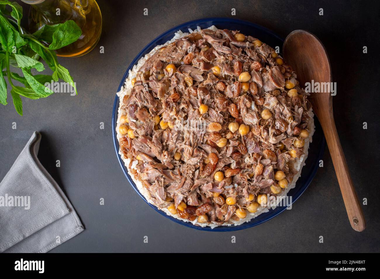 Traditional delicious Turkish cuisine; local pilaf (Turkish name; Sivas ...