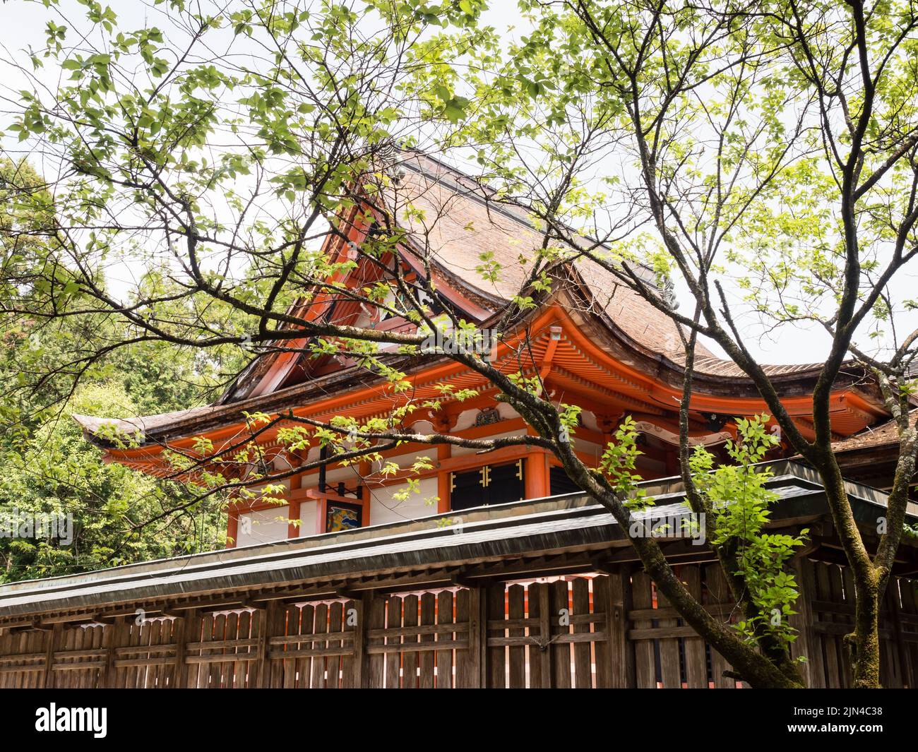 Kochi, Japan - April 6, 2018: On the grounds of historic Tosa shrine ...