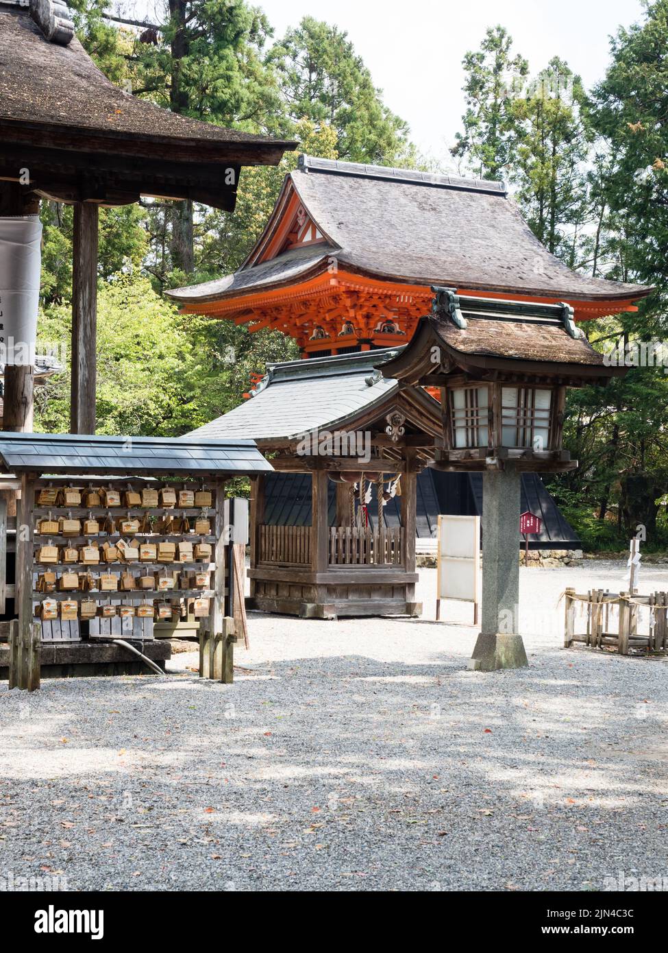 Kochi, Japan - April 6, 2018: On the grounds of historic Tosa shrine ...