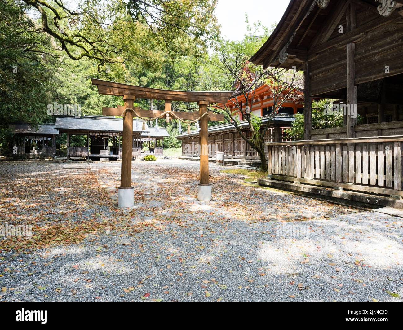 Kochi, Japan - April 6, 2018: On the grounds of historic Tosa shrine ...