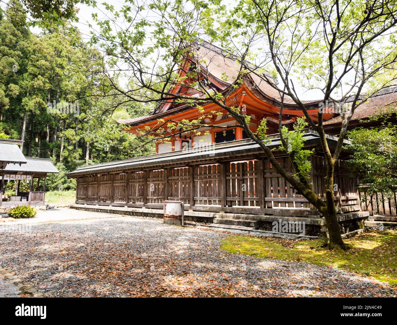 Kochi, Japan - April 6, 2018: On the grounds of historic Tosa shrine ...