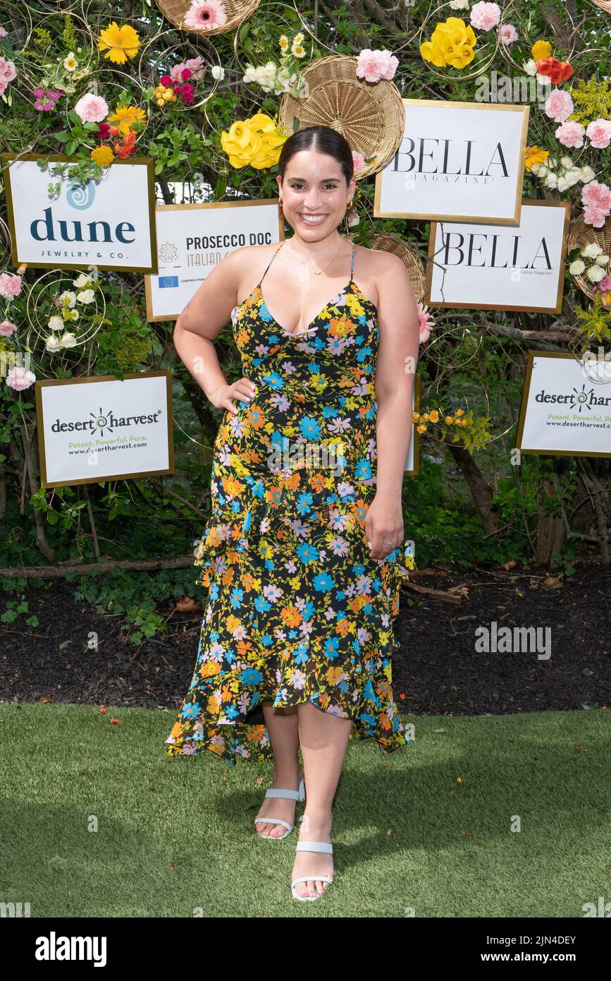 Gina Naomi Baez attends Bella Magazine's Annual Hamptons Cover Party ...