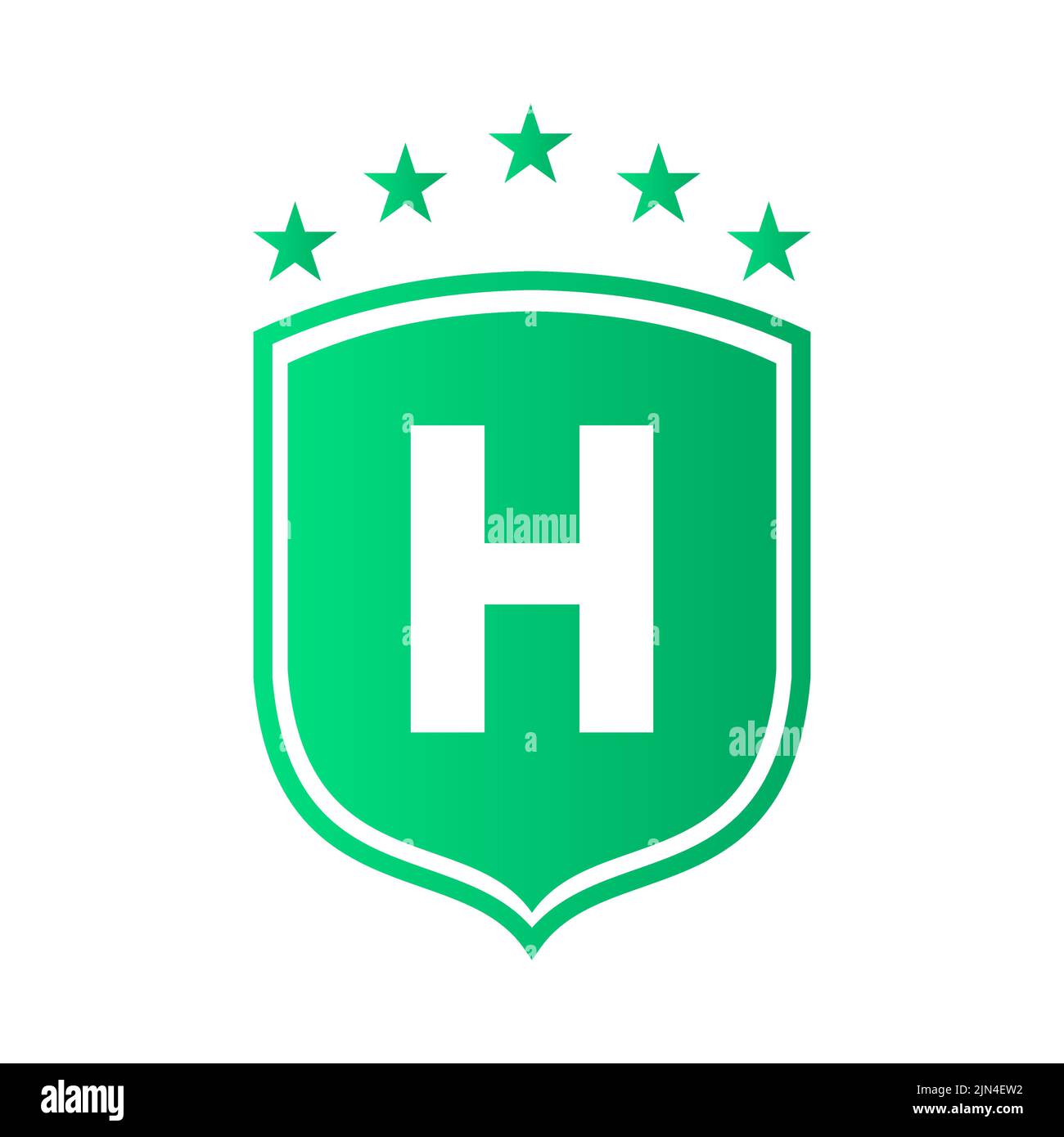 Shield Logo On Letter H Vector. Letter H Shield Security Logo ...