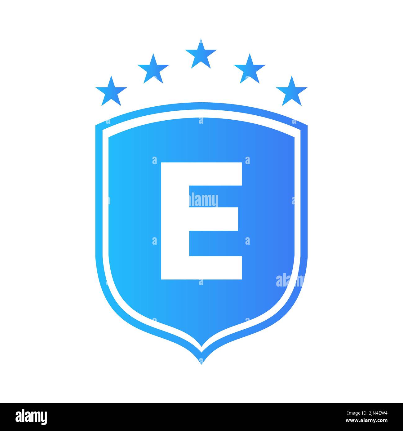 Shield Logo On Letter E Vector. Letter E Shield Security Logo ...