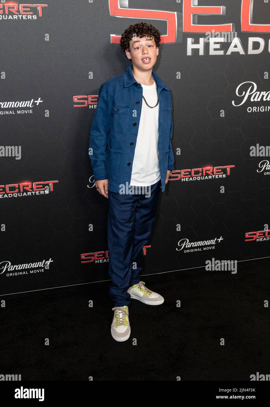 Julian Lerner attends premiere of Paramount+ movie Secret Headquarters ...