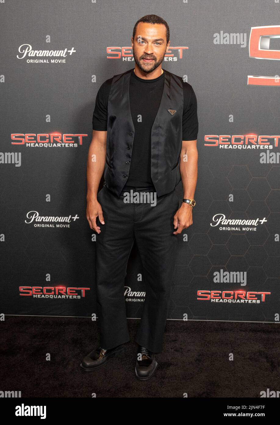 Jesse Williams attends premiere of Paramount+ movie Secret Headquarters ...