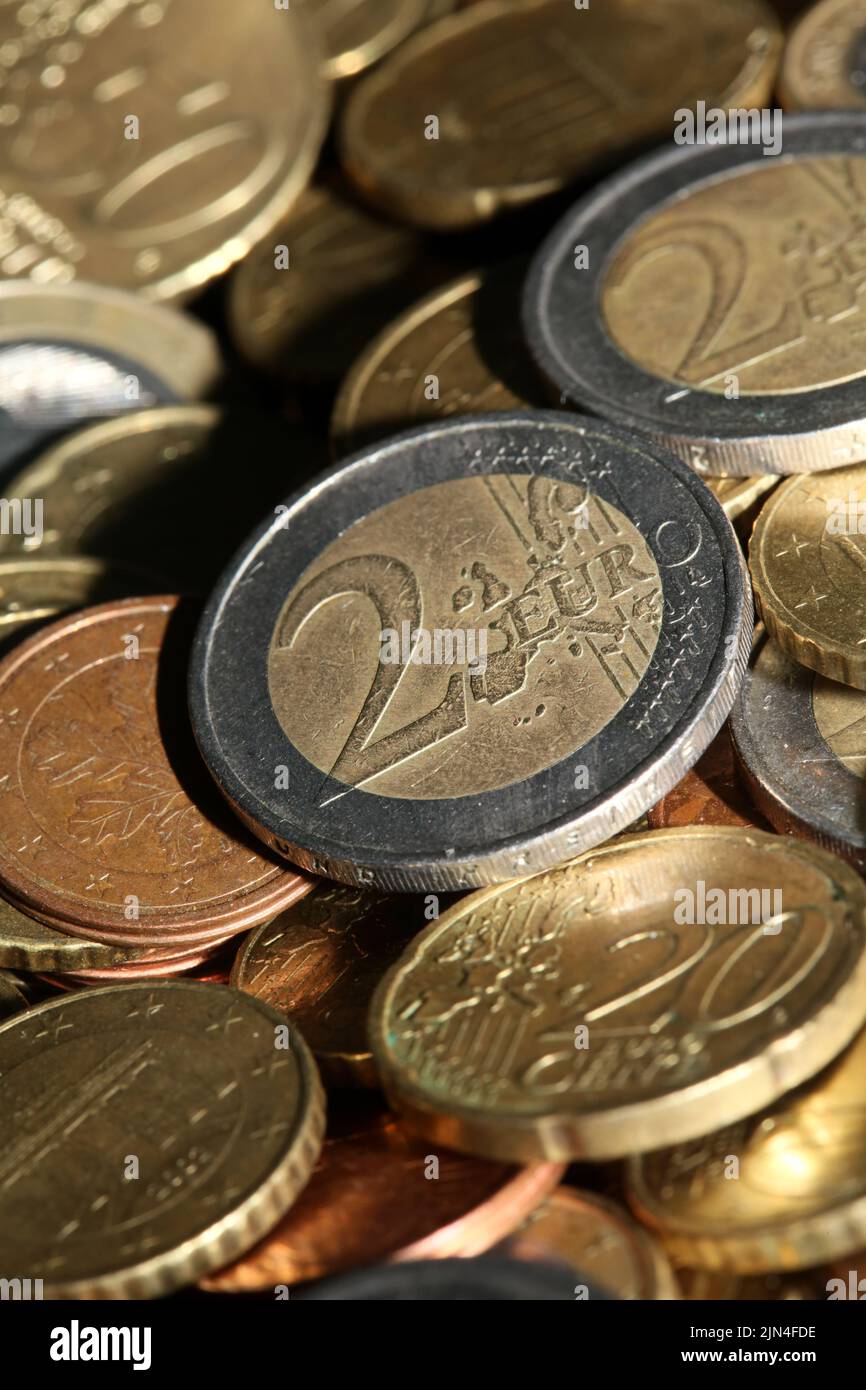 Euro coins close up background financial modern high quality big size ...