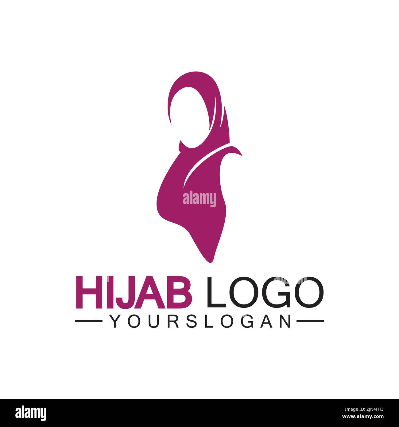 Hijab logo design vector template Stock Vector Image & Art - Alamy