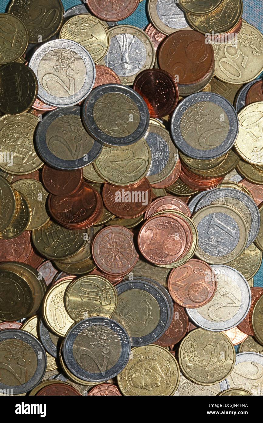 Euro coins close up background financial modern high quality big size ...