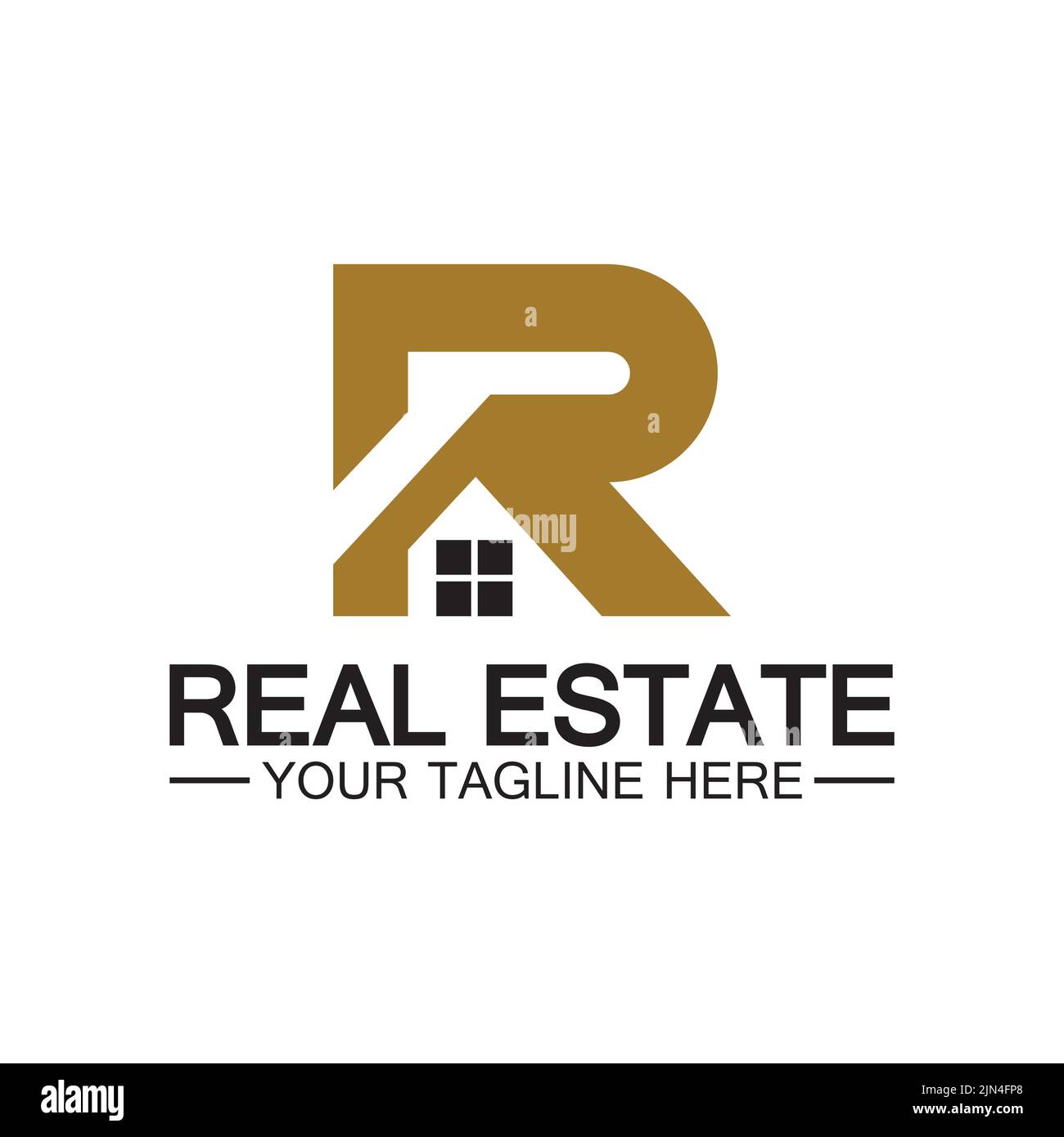 Initial letter R real estate and house logo design vector illustration ...