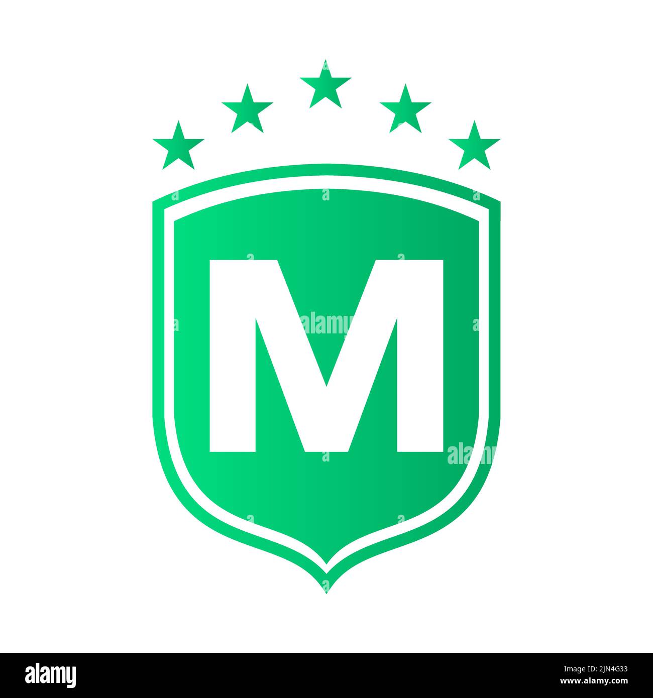Shield Logo On Letter M Vector. Letter M Shield Security Logo ...