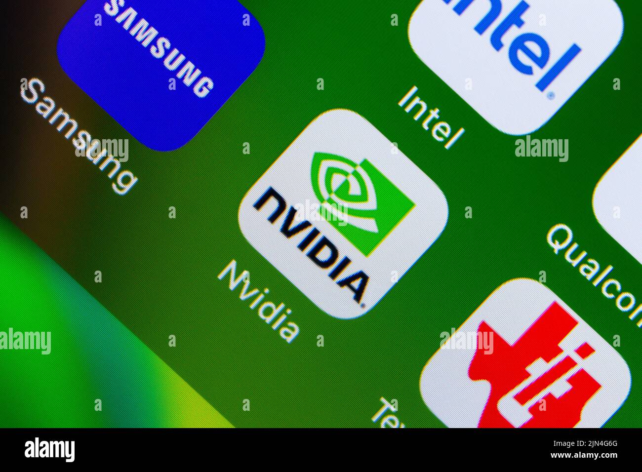 Kumamoto, JAPAN - Mar 30 2022 : Icon of US technology company Nvidia ...