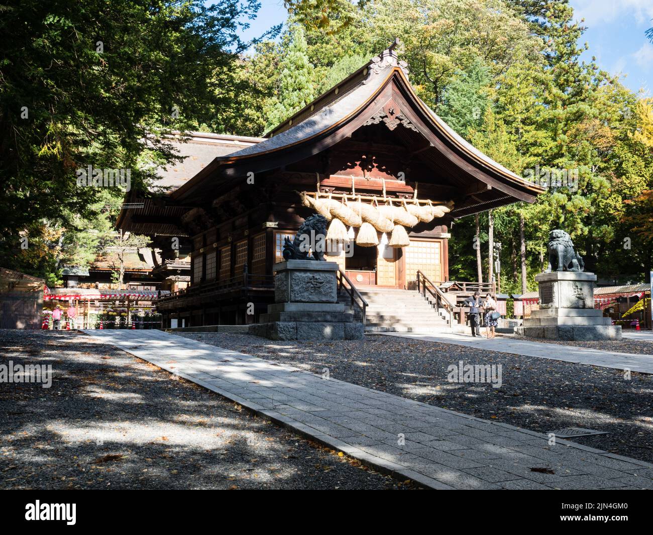 Shimosuwa, Nagano prefecture, Japan - October 22, 2017: On the grounds ...