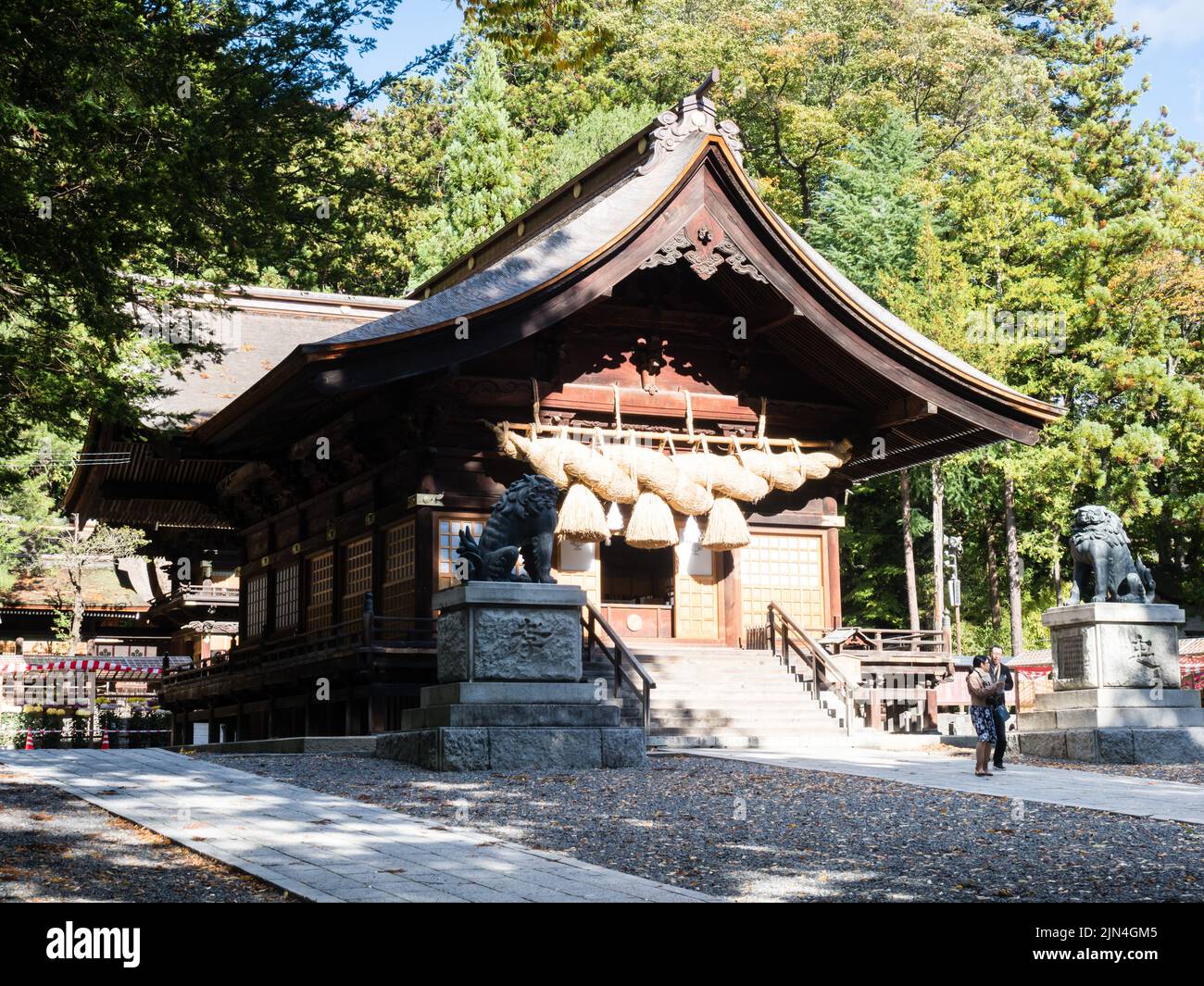 Shimosuwa, Nagano prefecture, Japan - October 22, 2017: On the grounds ...