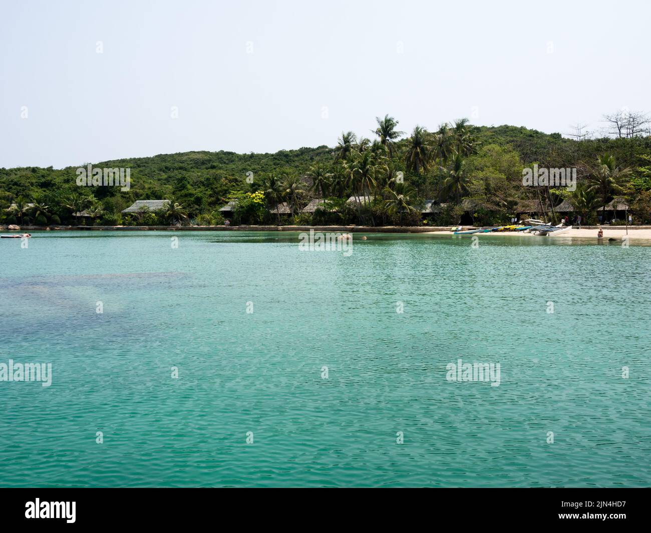 Blue waters near remote and picturesque Whale Island, home to Whale ...